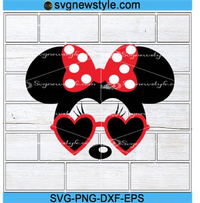 Minnie Sunglasses Svg, Minnie Svg, Mouse Svg, Png, Dxf, Eps, Silhouette ...