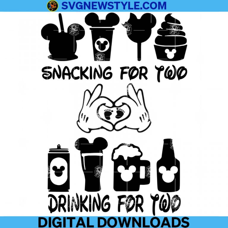 Snacking For Two Svg, Disney Maternity Svg, Png, Dxf, Eps, Instant Download