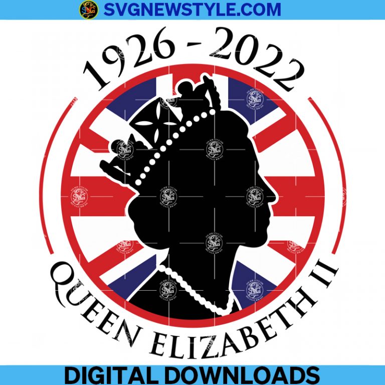 Queen Elizabeth II Memorial Svg, Union Jack Svg, Queen Of England Svg ...