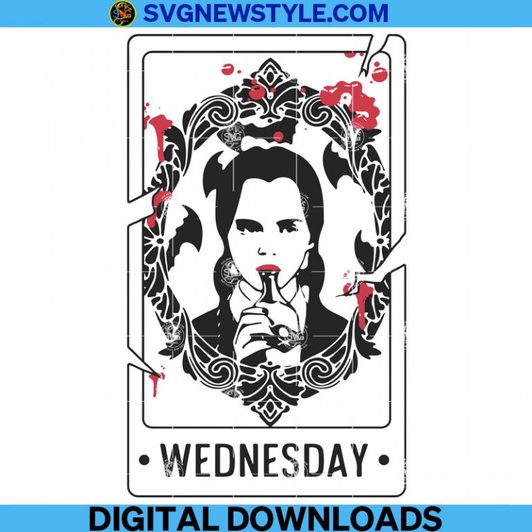 Wednesday Addams Svg Cut File, Gothic Svg, Png, Dxf, Eps, Digital Cut File