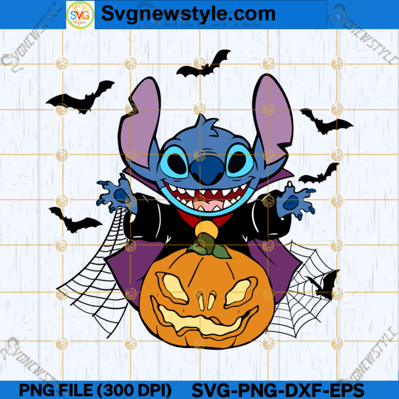 Stitch Vampire Halloween SVG, Stitch Halloween SVG, PNG