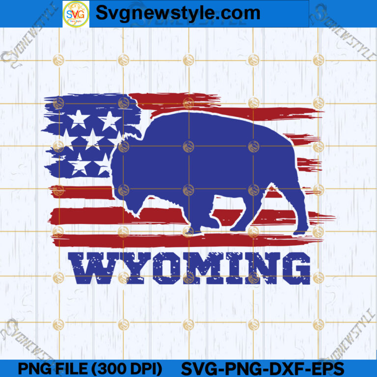 Usa Flag Wyoming SVG, Wyoming State Flag SVG, PNG, DXF