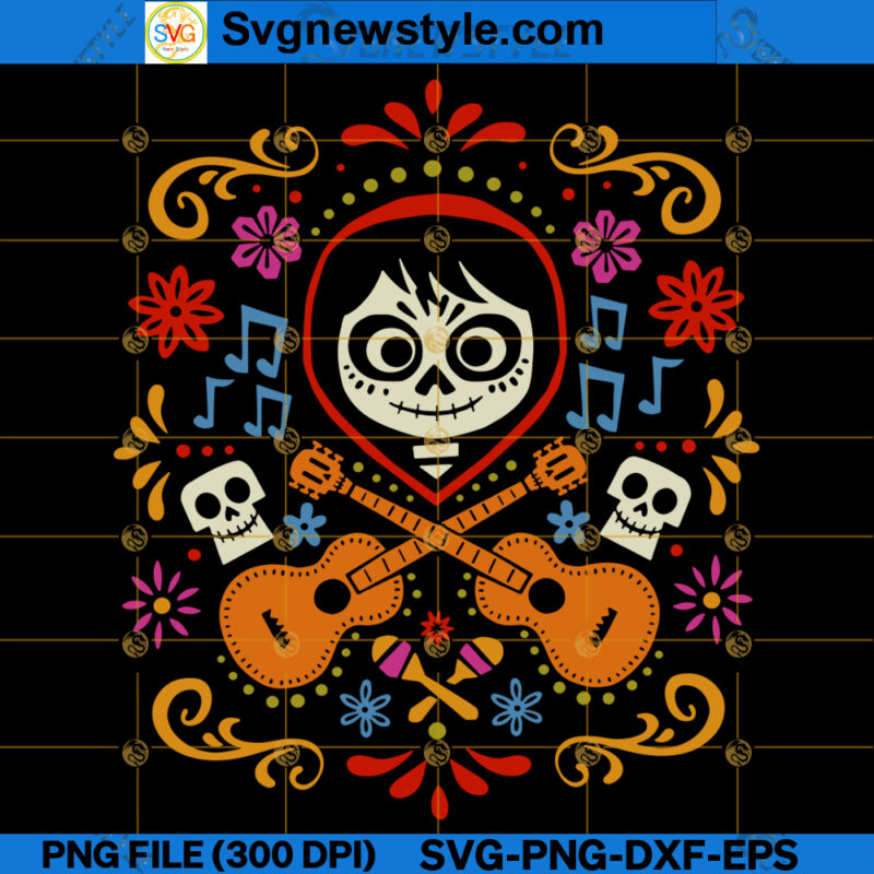 Disney Pixar Coco Musical Miguel SVG, Disney Coco SVG, PNG