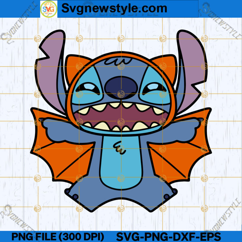 Disney Stitch Vampire Halloween SVG, Halloween Stitch Design SVG, PNG