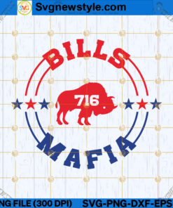 716 Mafia Stars SVG PNG, Bills Mafia Stars Logo SVG, PNG, DXF