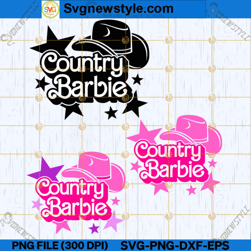 Country Barbi Western Cowboy Cowgirl SVG, Country Barbie SVG Design
