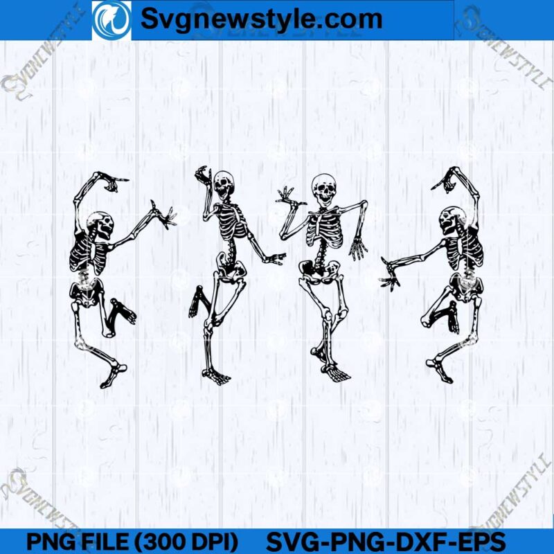 Skeleton Dance SVG Design, Dancing Bones SVG, PNG, Cricut File