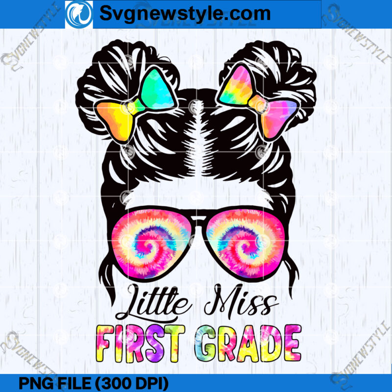 First Grade Messy Hair Bun Girl PNG, Little Miss Schoolgirl PNG ...