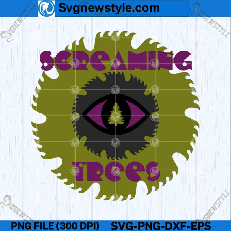 Screaming Trees SVG, Alternative Rock Band SVG, PNG, Silhouette Art