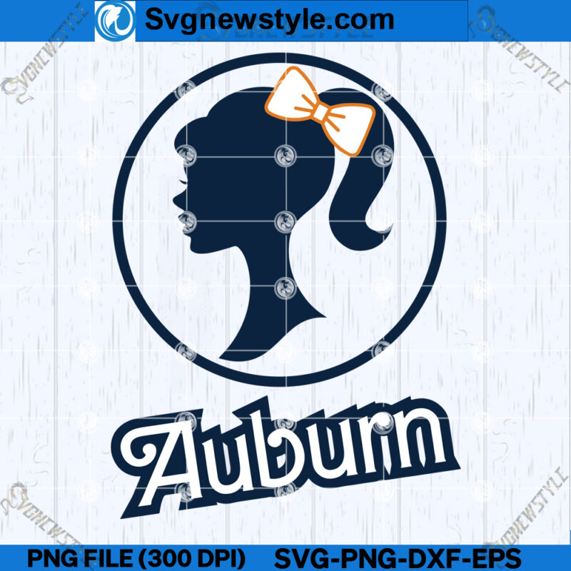 Auburn Barbi SVG, Orange And Blue Barbie SVG, PNG, Cricut File