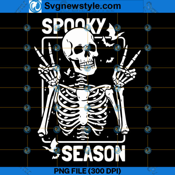Skeleton Halloween Graphic SVG, Spooky Season Skeleton SVG, Digital Cut ...